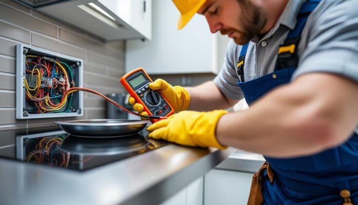Réussir le branchement d'une plaque induction en toute sécurité